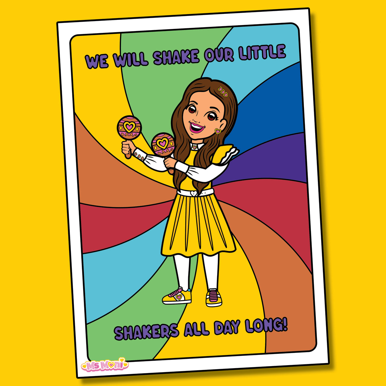 Ms Moni Shakers - Colouring Sheet